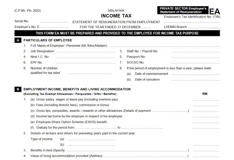 EA Form in Malaysia 2026: Step-by-Step Employer Guide
